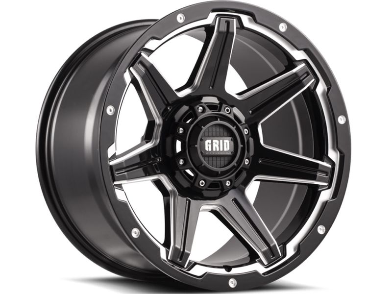 Grid Milled Gloss Black GD6 Wheels | RealTruck
