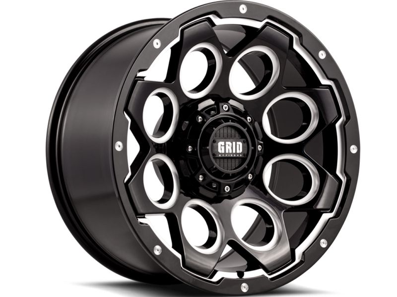 Grid Milled Gloss Black GD8 Wheels | RealTruck