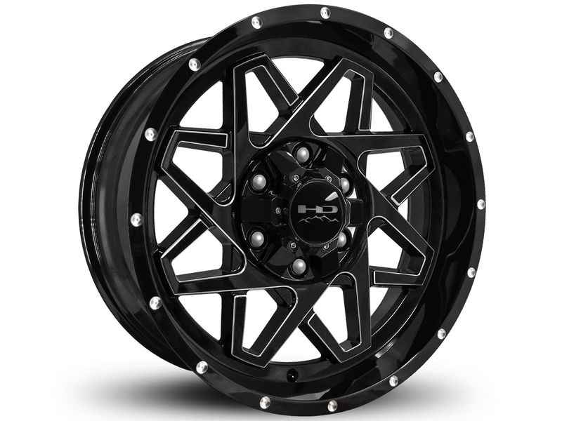 HD Off-Road Milled Gloss Black Gridlock Wheel GL3209066-10GB-M | RealTruck