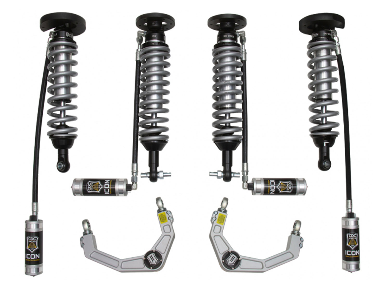 Icon .75" - 2.25" Adjustable Coilover Lift Kit K93302 | RealTruck