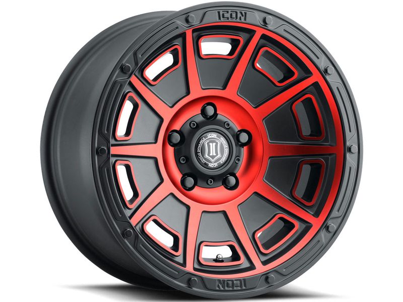 Icon Black & Red Victory Wheels | RealTruck