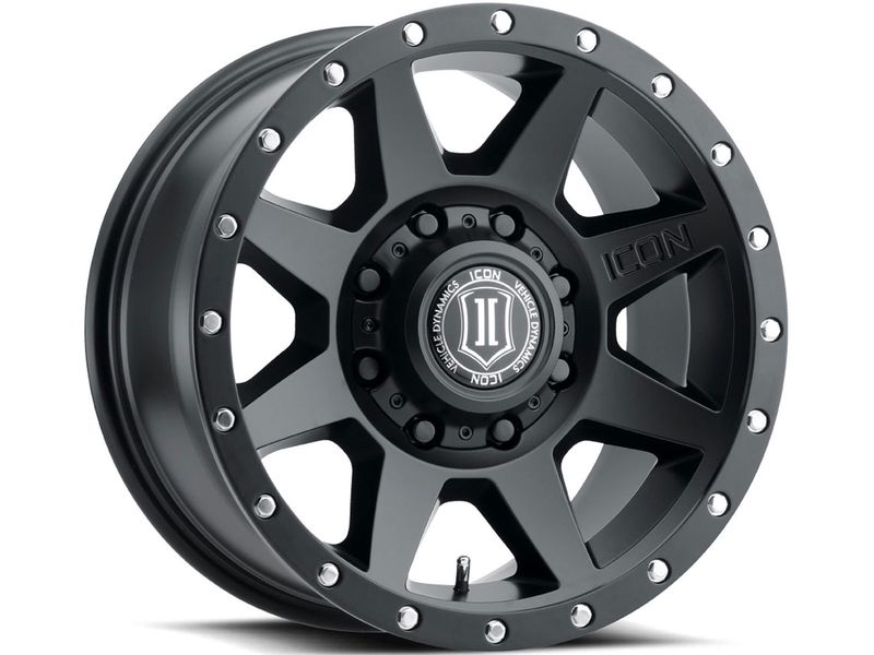 Icon Matte Black Rebound HD Wheels | RealTruck