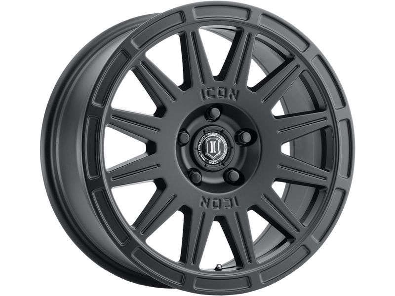 Icon Matte Black Ricochet Wheels | RealTruck