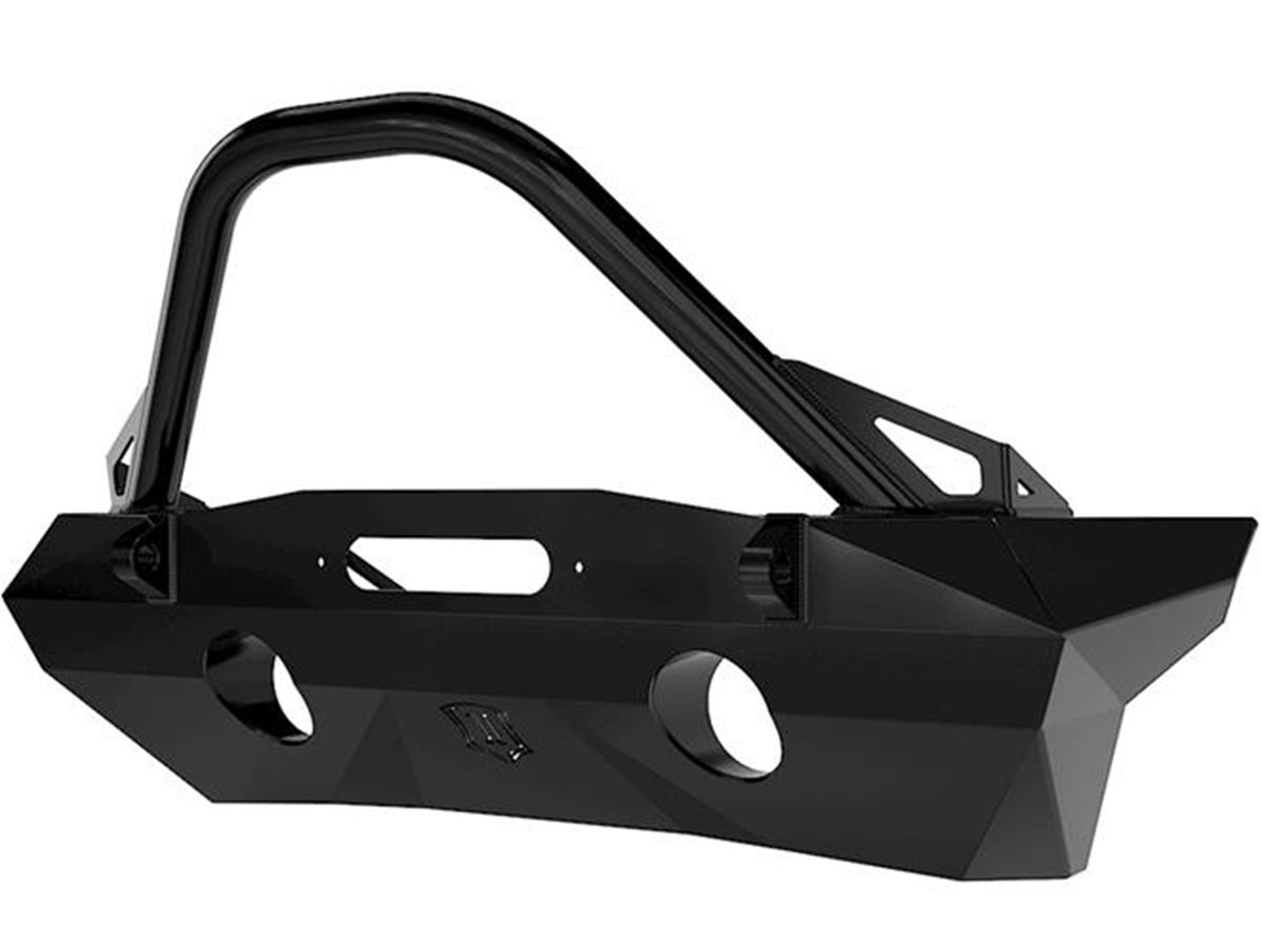 ICON Pro Series Stubby Front Bumper w/ Pre-Runner Bar & Winch Mount ...