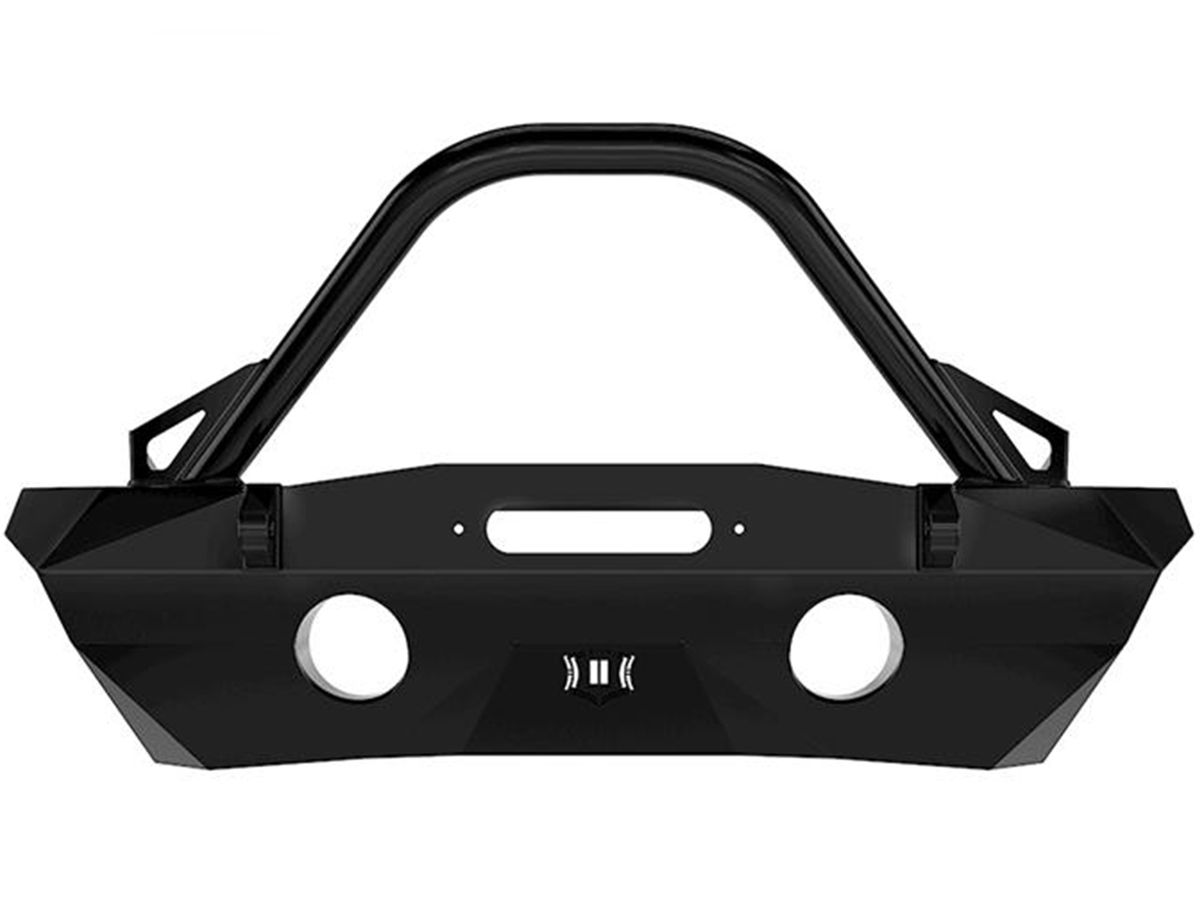 ICON Pro Series Stubby Front Bumper w/ Pre-Runner Bar & Winch Mount ...