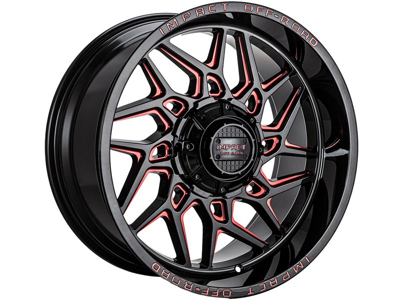 Impact Off-Road Gloss Black & Red 829 Wheels | RealTruck