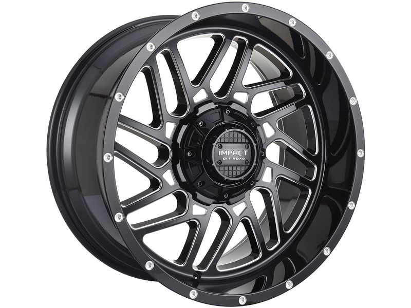 Impact Off-Road Milled Gloss Black 808 Wheels | RealTruck