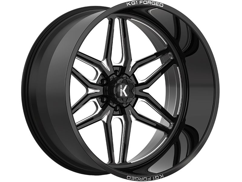KG1 Forged Milled Gloss Black Aristo Wheels | RealTruck