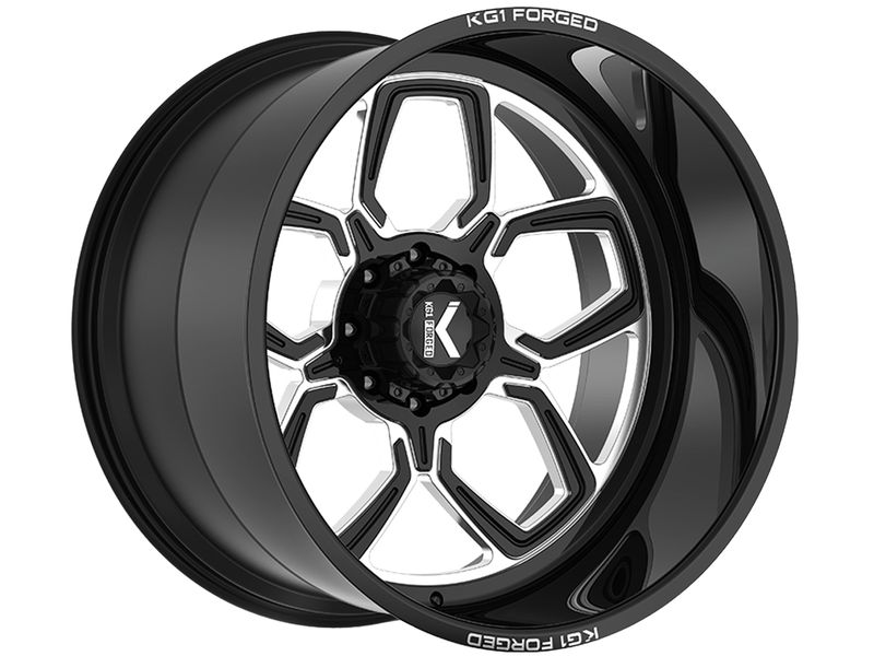 KG1 Forged Milled Gloss Black Gear-5 Wheels | RealTruck