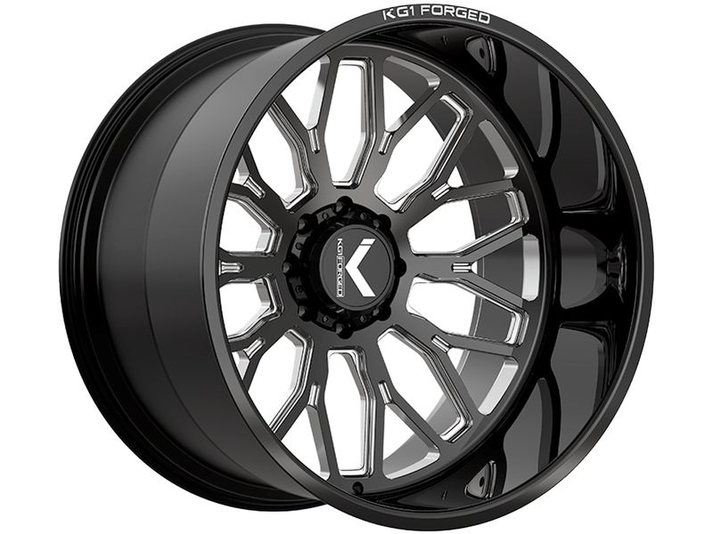 KG1 Forged Milled Gloss Black Jacked Wheel KC019241488GPM | RealTruck