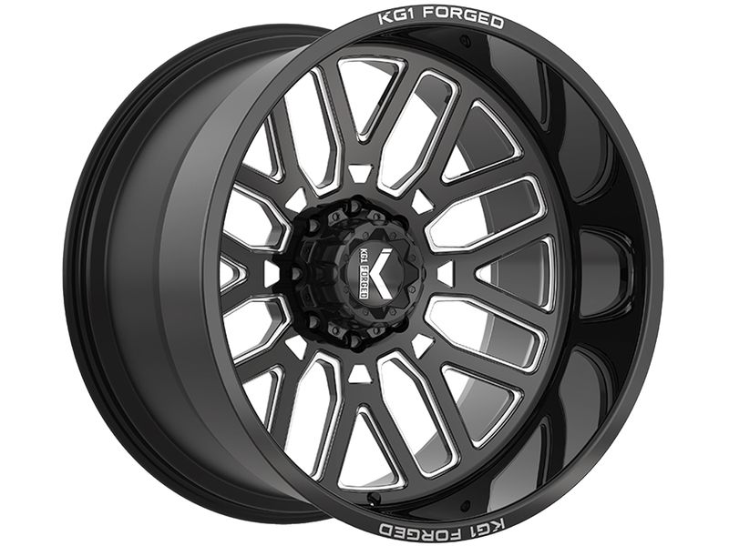 KG1 Forged Milled Gloss Black Revo Wheels | RealTruck