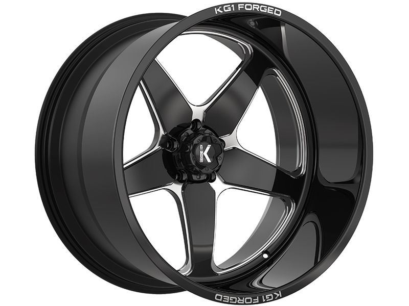 KG1 Forged Milled Gloss Black Stella Wheels | RealTruck