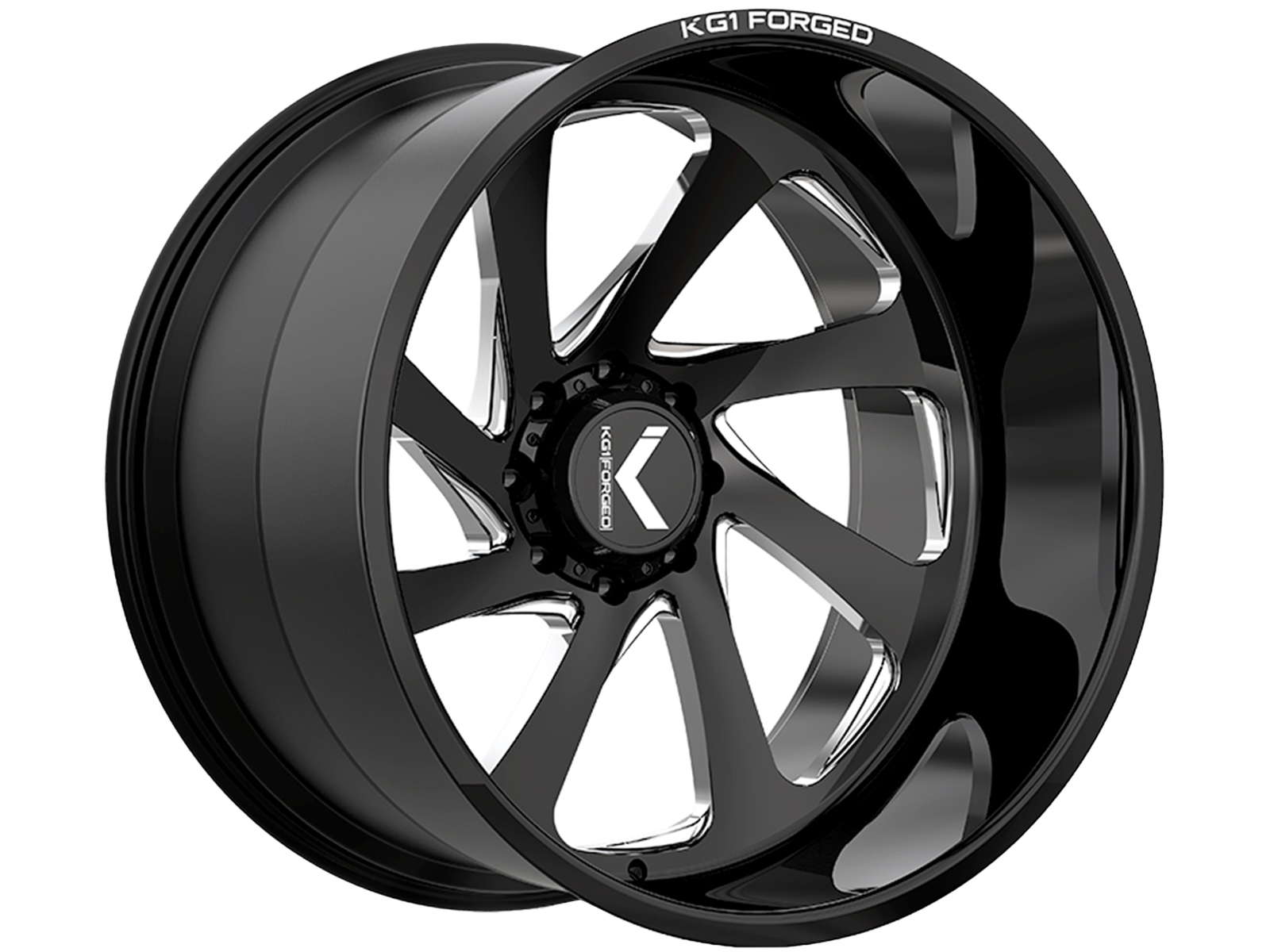KG1 Forged Milled Gloss Black Swoop Wheels | RealTruck