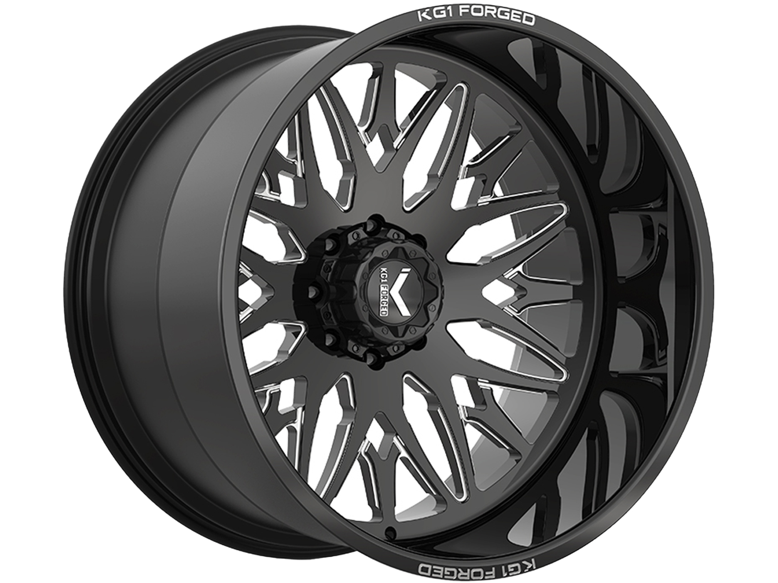 KG1 Forged Milled Gloss Black Trident Wheel KC014221469GPM | RealTruck