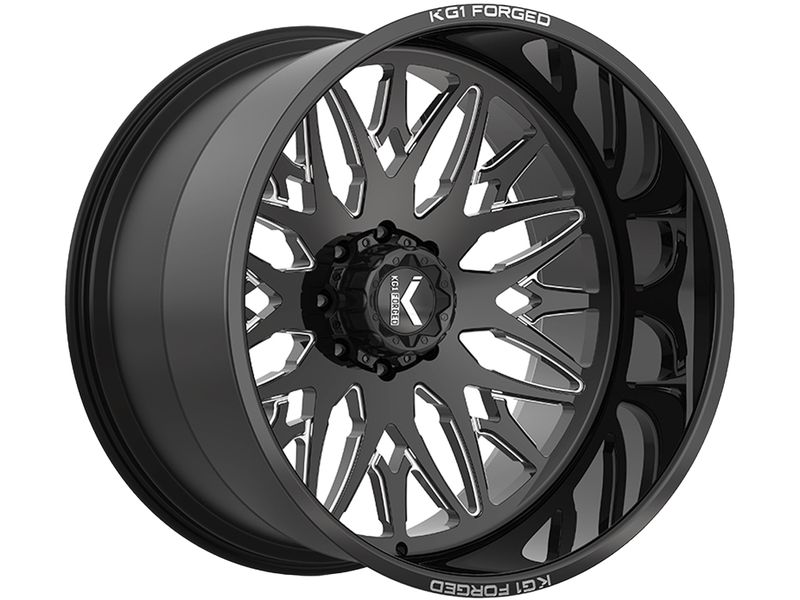 KG1 Forged Milled Gloss Black Trident Wheels | RealTruck