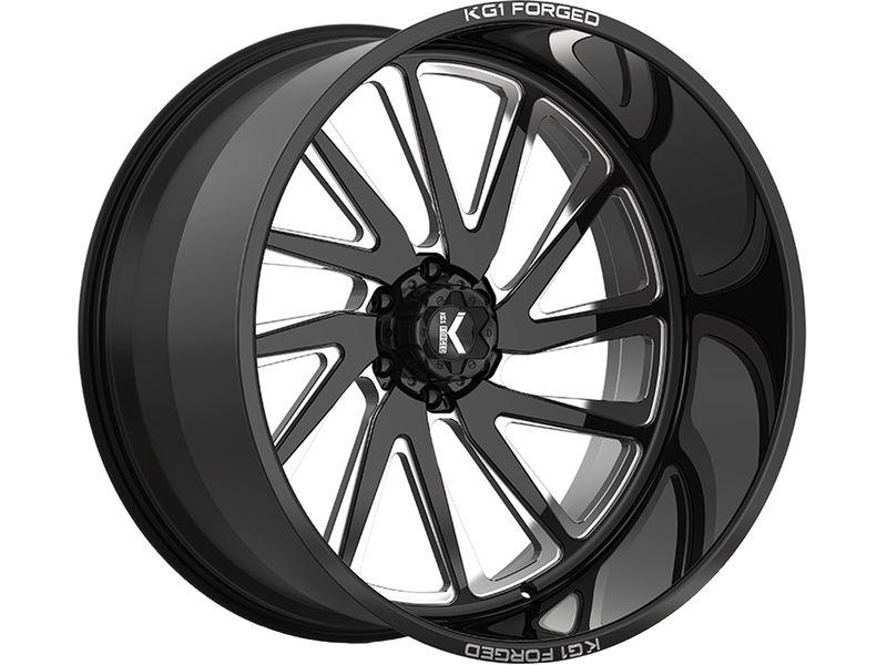 KG1 Forged Milled Gloss Black Vile Wheel KF004221257GM | RealTruck