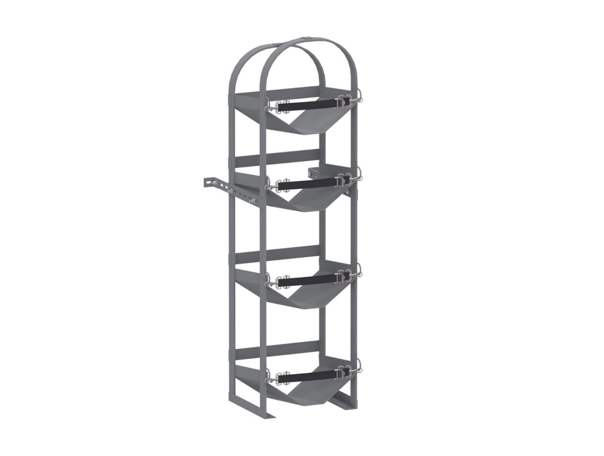 Holman Refrigerant Tank Rack - 4 Tier 40101 | RealTruck