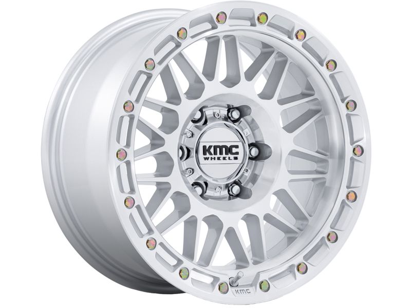 KMC Machined Silver KM555 Attack Wheels | RealTruck