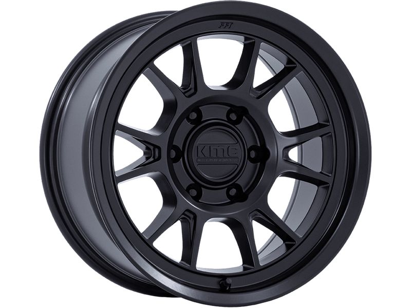 KMC Matte Black KM729 Range Wheels | RealTruck