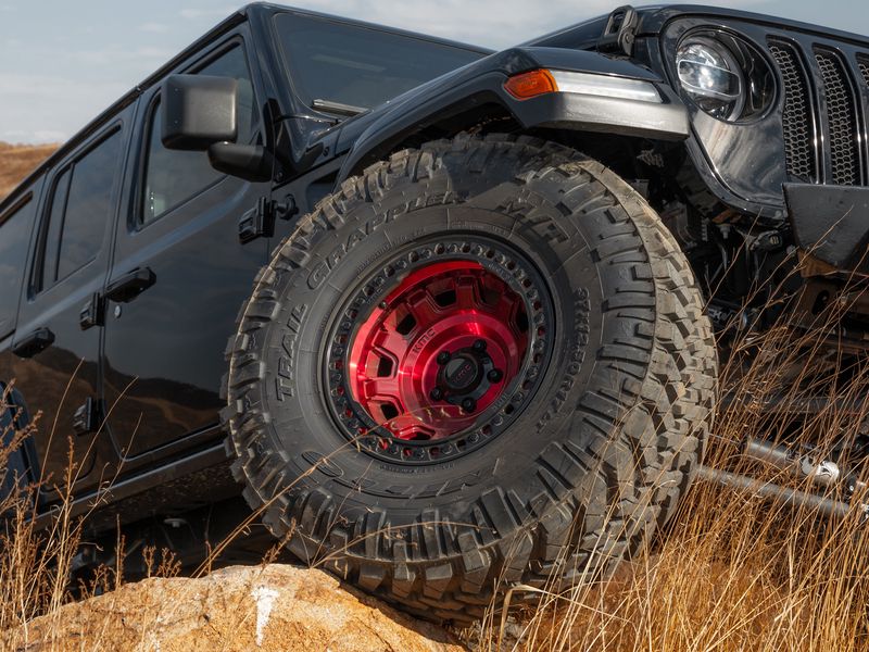 KMC-KM23679050938N KMC Red KM236 Tank Beadlock Wheel | RealTruck