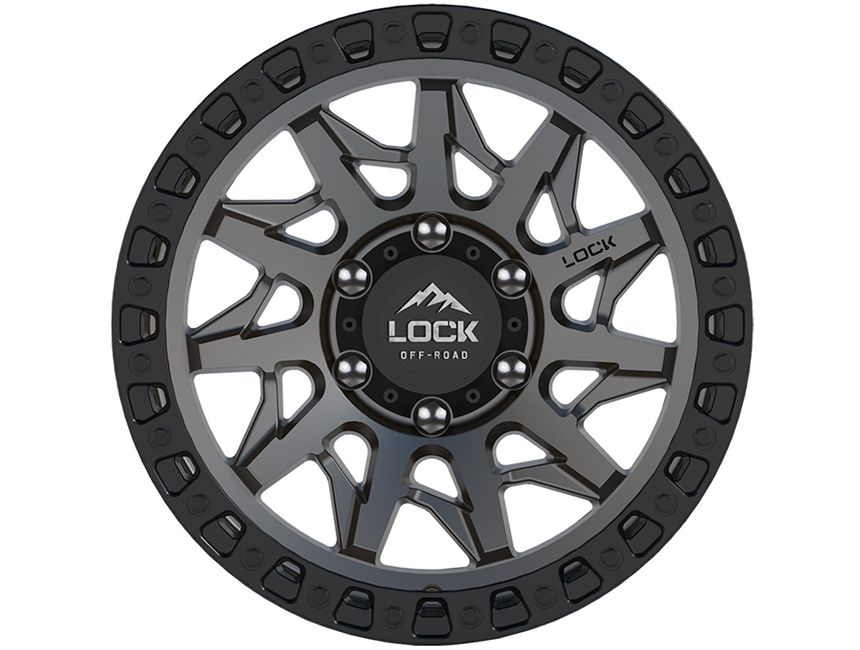 Lock Off-Road Grey Lunatic Wheel LOW-LUNATIC-7963MGMBR | RealTruck