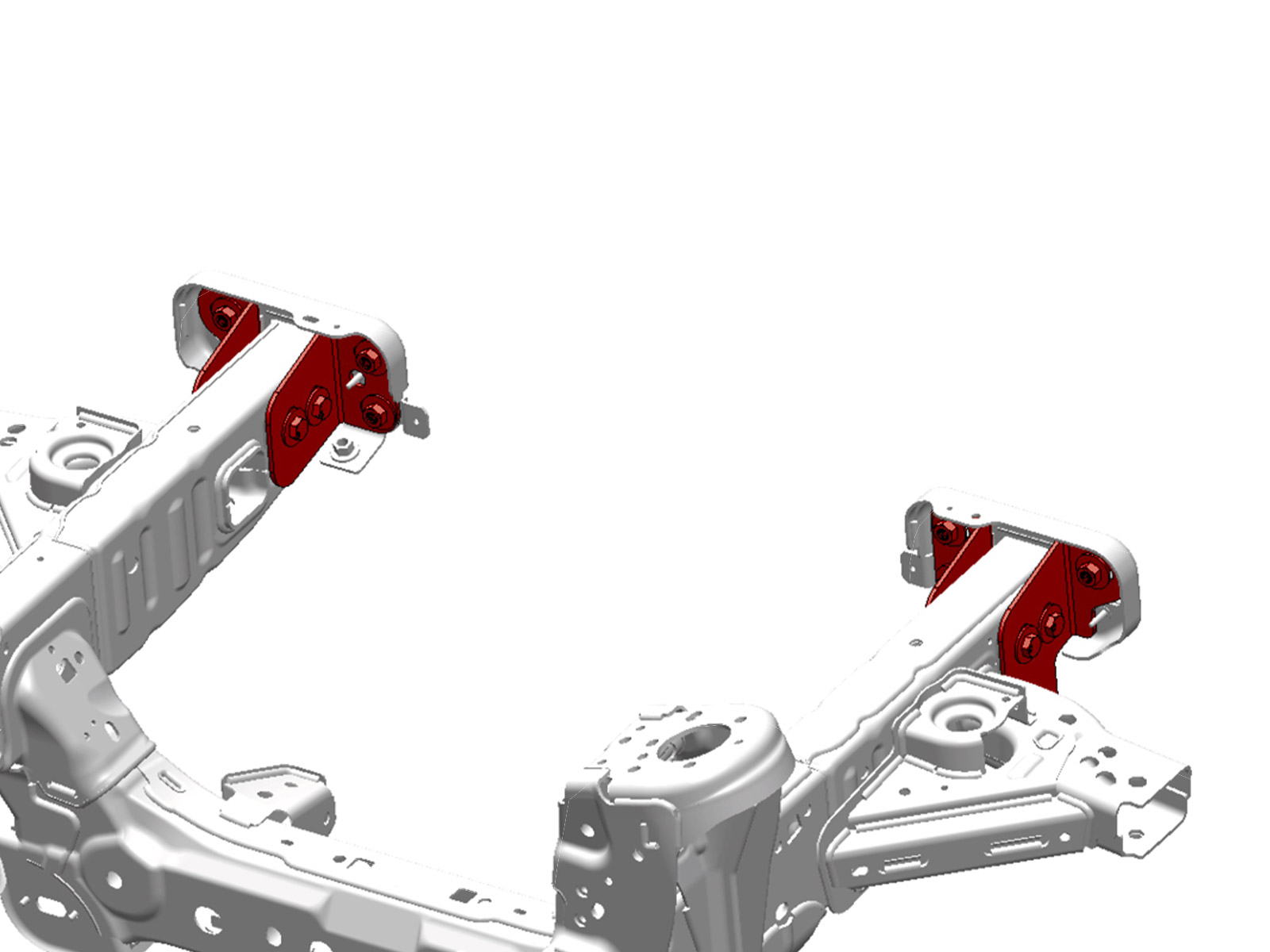 LoD Offroad Black Ops Front Winch Bumper Frame Tie In Brackets BFT2101 ...