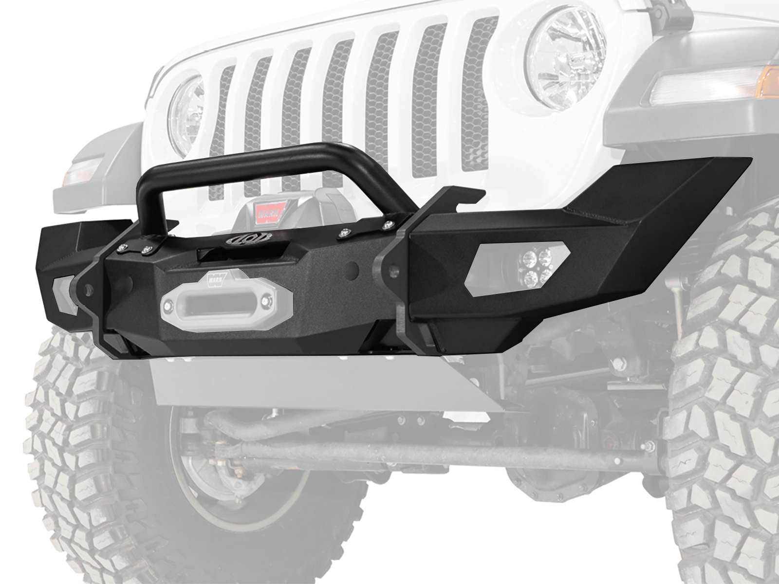 LoD Offroad Black Ops Full-Width Bull Bar Front Winch Bumper - Bare ...
