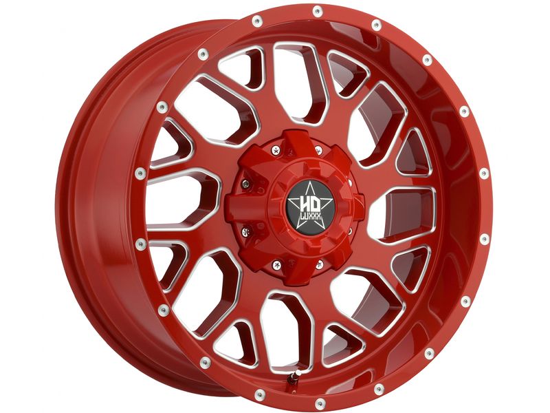 Luxxx HD Milled Red LHD8 Wheels | RealTruck