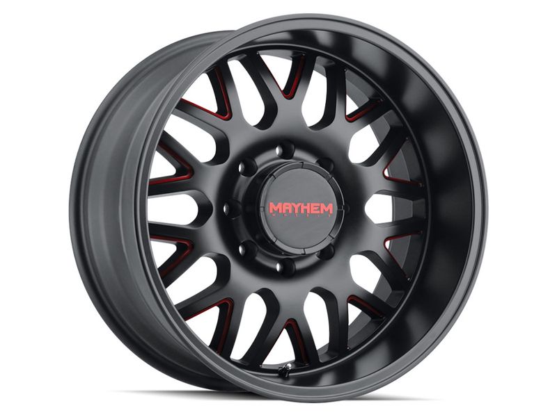 Mayhem Matte Black & Red Tripwire Wheels | RealTruck