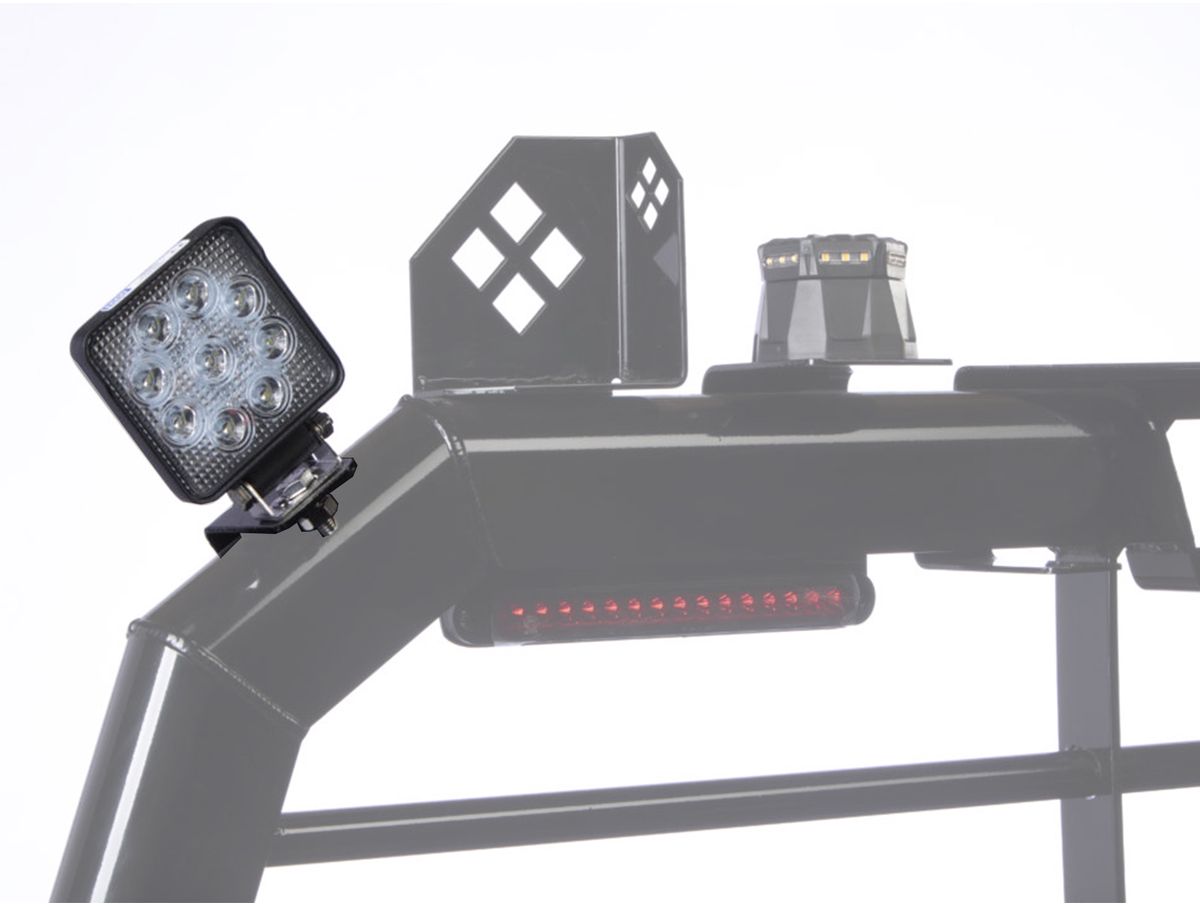 Merritt Top Mount Work Light & Bracket - Gloss Black 7255-3 | RealTruck