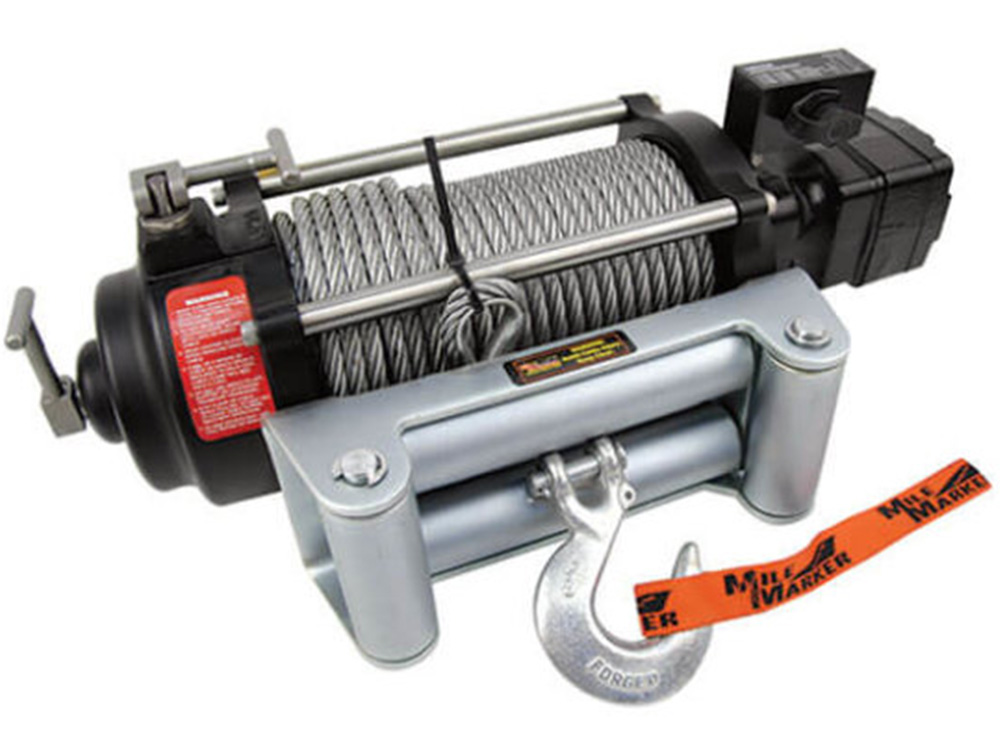 Mile Marker HI-Series 9000 LB Hydraulic Winch w/ Steel Cable 75-50085C ...