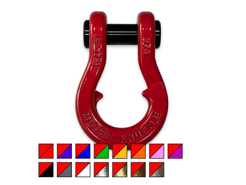 Moose Knuckle Jowl Flame Red 3/4" Split Shackle Color Combo | RealTruck