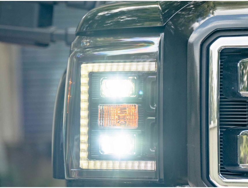Morimoto XB Black DRL Hybrid LED Headlights LF553 | RealTruck