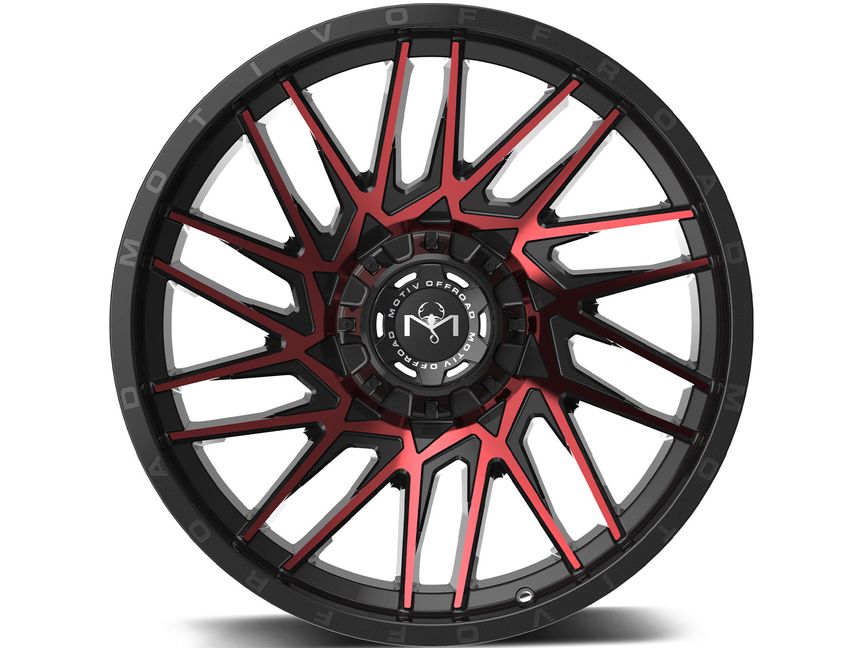 Motiv Black & Red Mutant Wheel 424MBR-2126844 | RealTruck