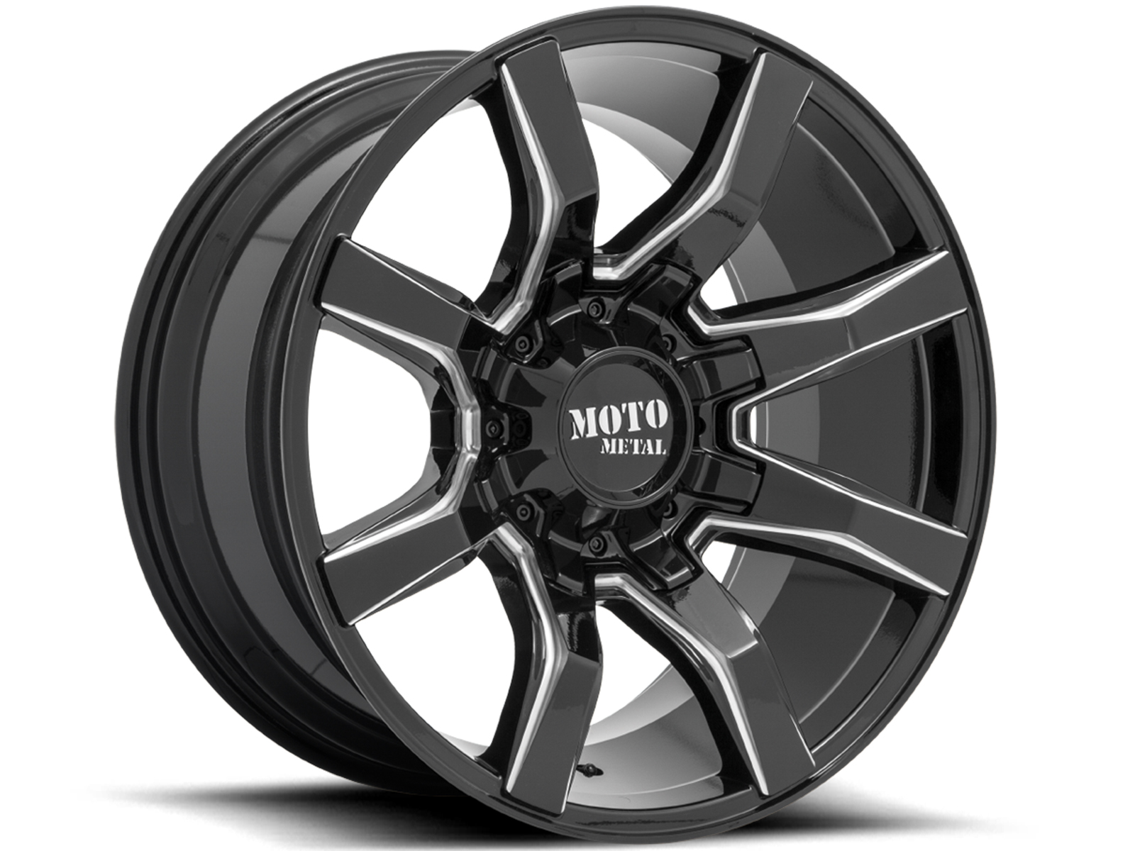 Moto Metal Milled Gloss Black MO804 Spider Wheels | RealTruck