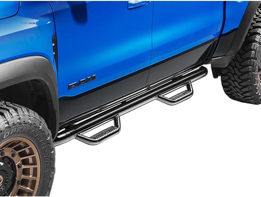 N-Fab Black Cab Length Nerf Bars D1980CC | RealTruck