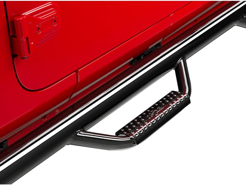 N-Fab Black Wheel To Wheel Nerf Steps H0365 | RealTruck