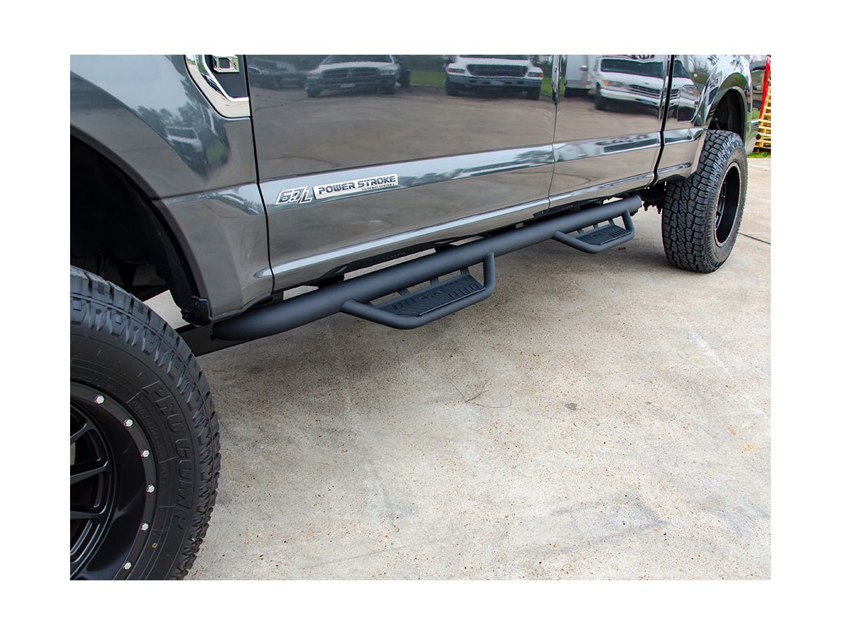 N-Fab Textured Black Cab Length Podium Steps | RealTruck