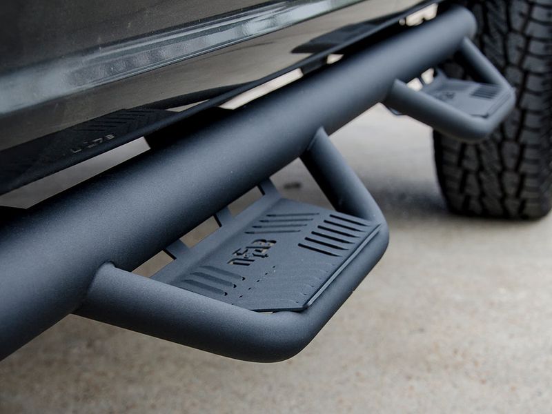 N-Fab Textured Black Cab Length Podium Steps | RealTruck