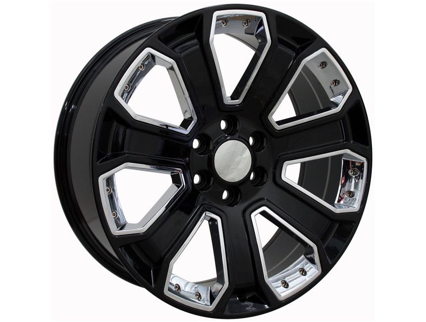 OE Gloss Black & Chrome Inserts CV93 Wheels | RealTruck