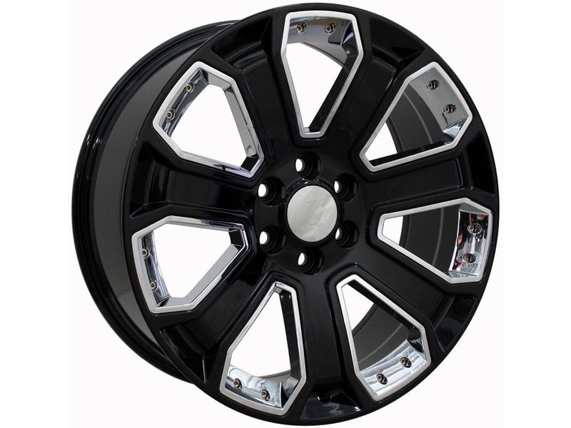 OE Gloss Black & Chrome Inserts CV93B Wheels | RealTruck