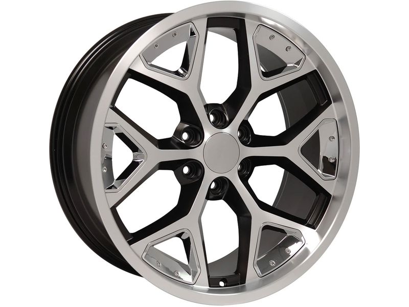 OE Machined Matte Black & Chrome Inserts CV98 Wheels | RealTruck