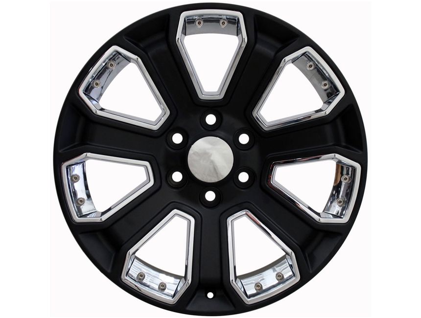 OE Matte Black & Chrome Inserts CV93 Wheels | RealTruck