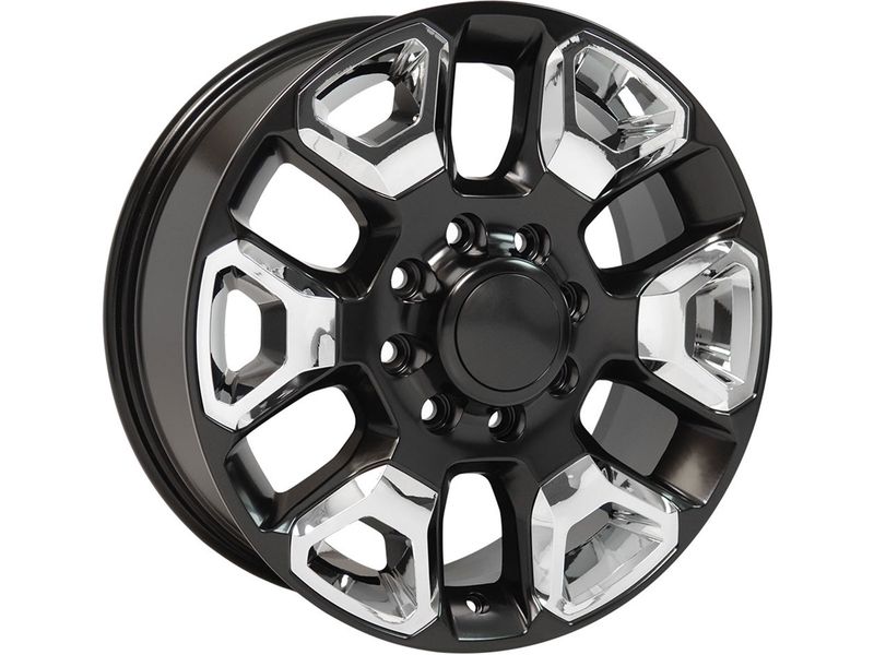 OE Matte Black & Chrome Inserts DG66 Wheels | RealTruck