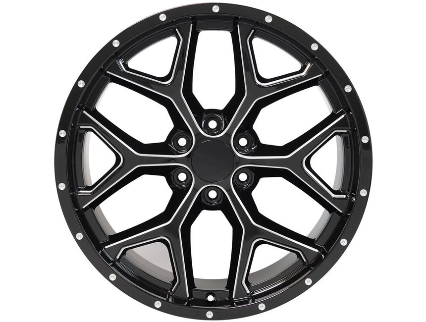 OE Milled Gloss Black CV98 Wheel CV98-22090-6550-24BM | RealTruck