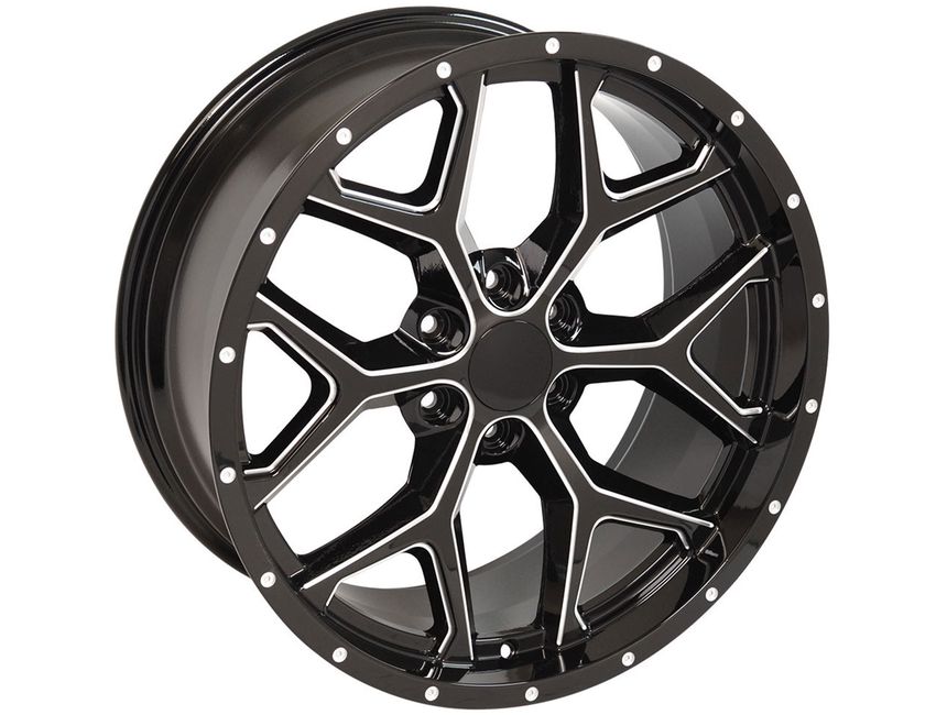 OE Milled Gloss Black CV98 Wheel CV98-22090-6550-24BM | RealTruck