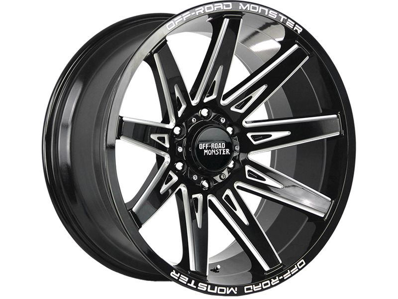 Off-Road Monster Milled Gloss Black M25 Wheel M250527N19GBML | RealTruck
