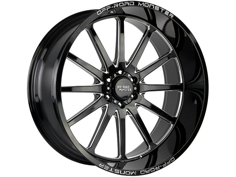 Off-Road Monster Milled Gloss Black M26 Wheel M26612639N44GBML | RealTruck