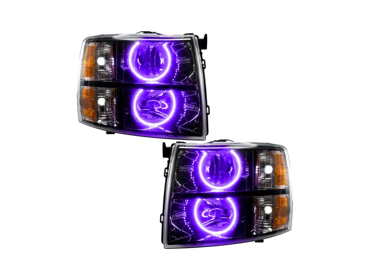 Oracle Black OE Style Purple Halo Headlights | RealTruck