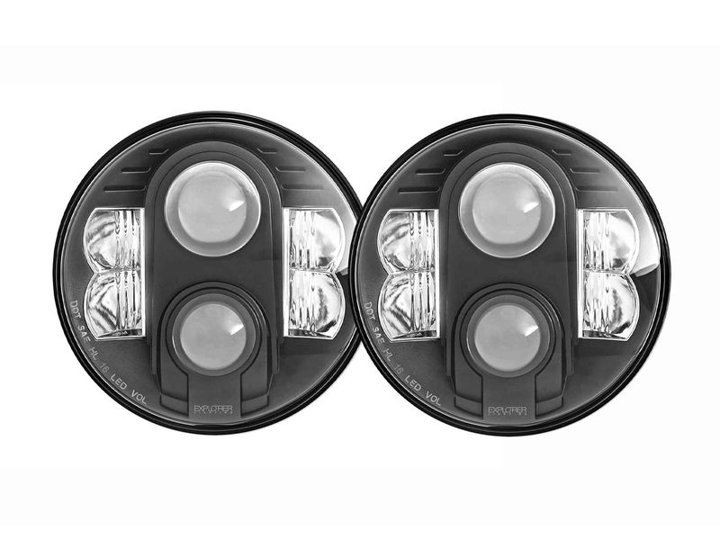 Pro Comp Explorer Series 7" Round LED Headlights | RealTruck